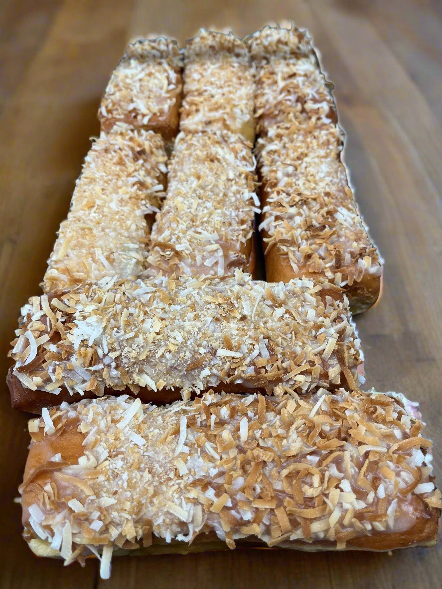 Coconut Long John – Nutana Bakery